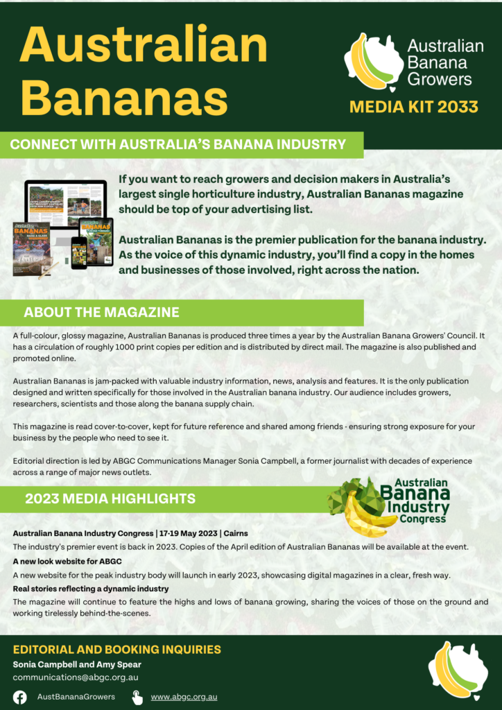 2023 Australian Bananas Media Kit | Australian Banana Growers